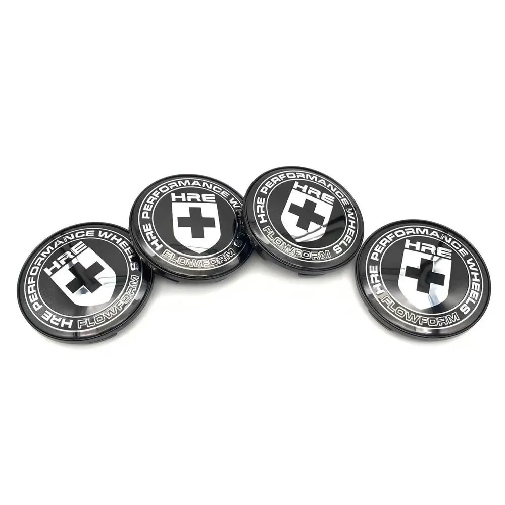 Колпаки ступицы колеса HRE Flowform для литых дисков, комплект 4 шт, черные