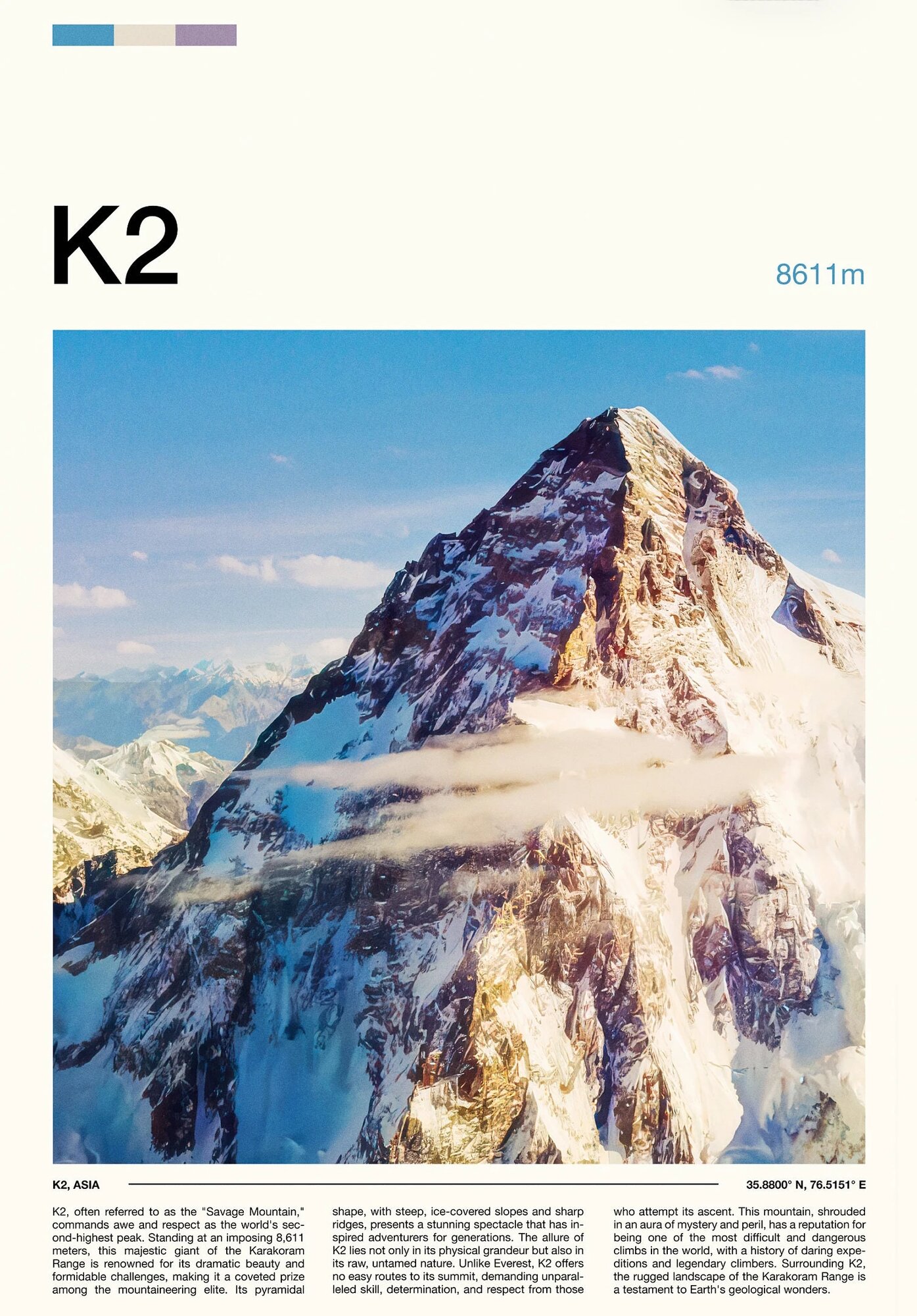 Печать на холсте "Горы реки городской лес гора Эверест гора Килиманджаро" nn-6, 50X70cm Unframed
