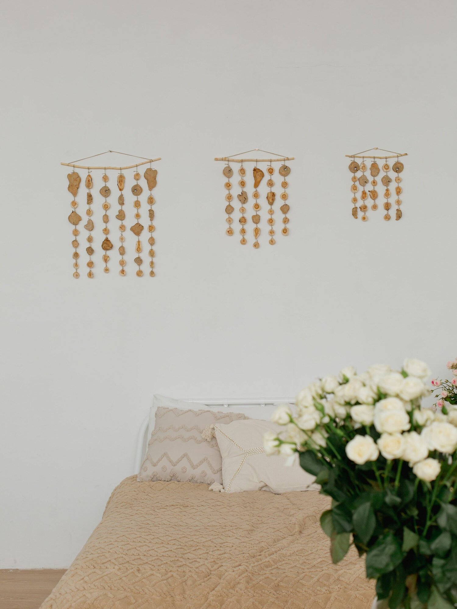 Панно из спилов можжевельника (шторка 40х40см), аксессуары для бани, очень ароматное