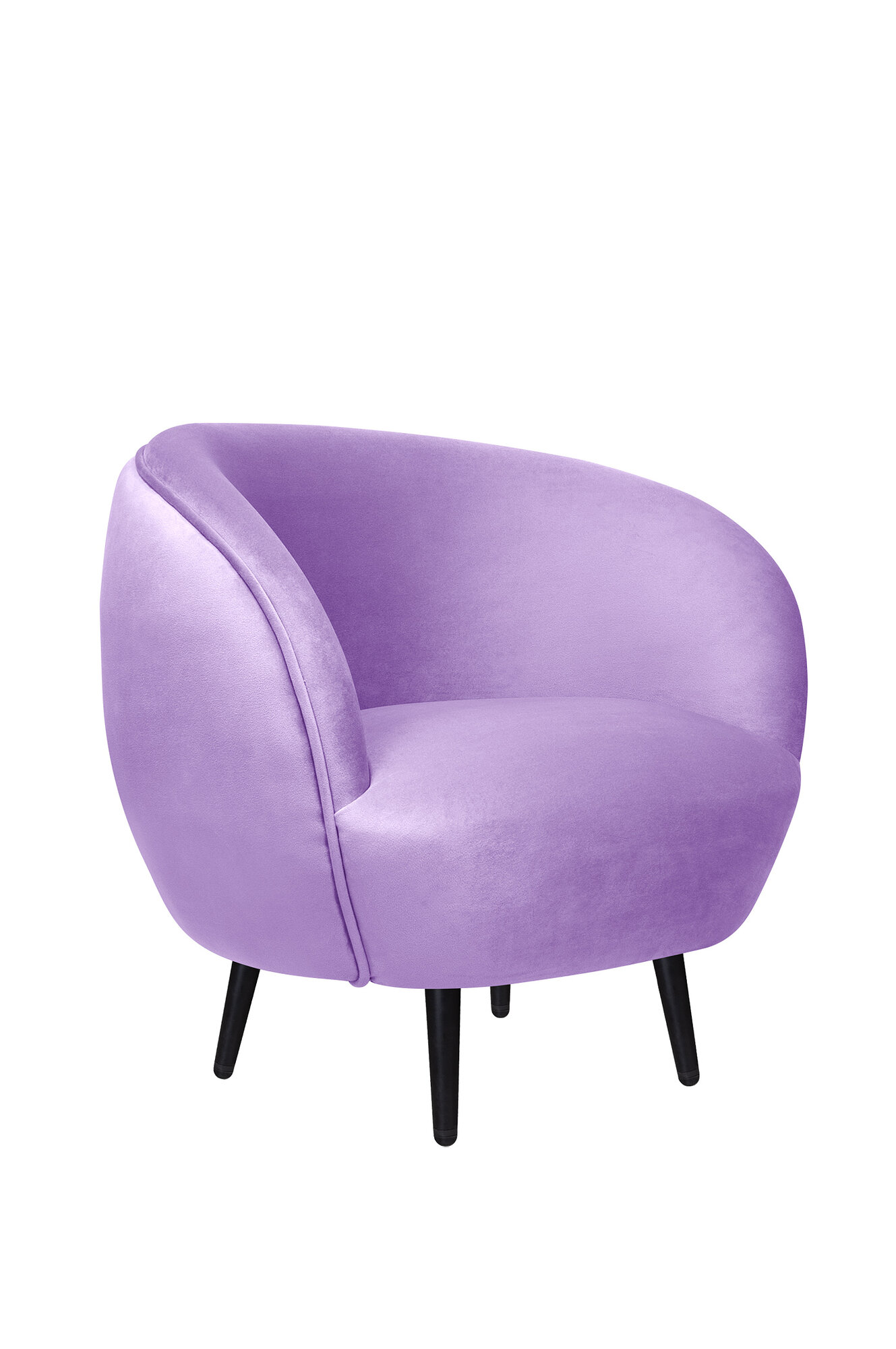 Кресло Mak-interior, Small Benee purple, фиолетовое на металлических ножках черного цвета