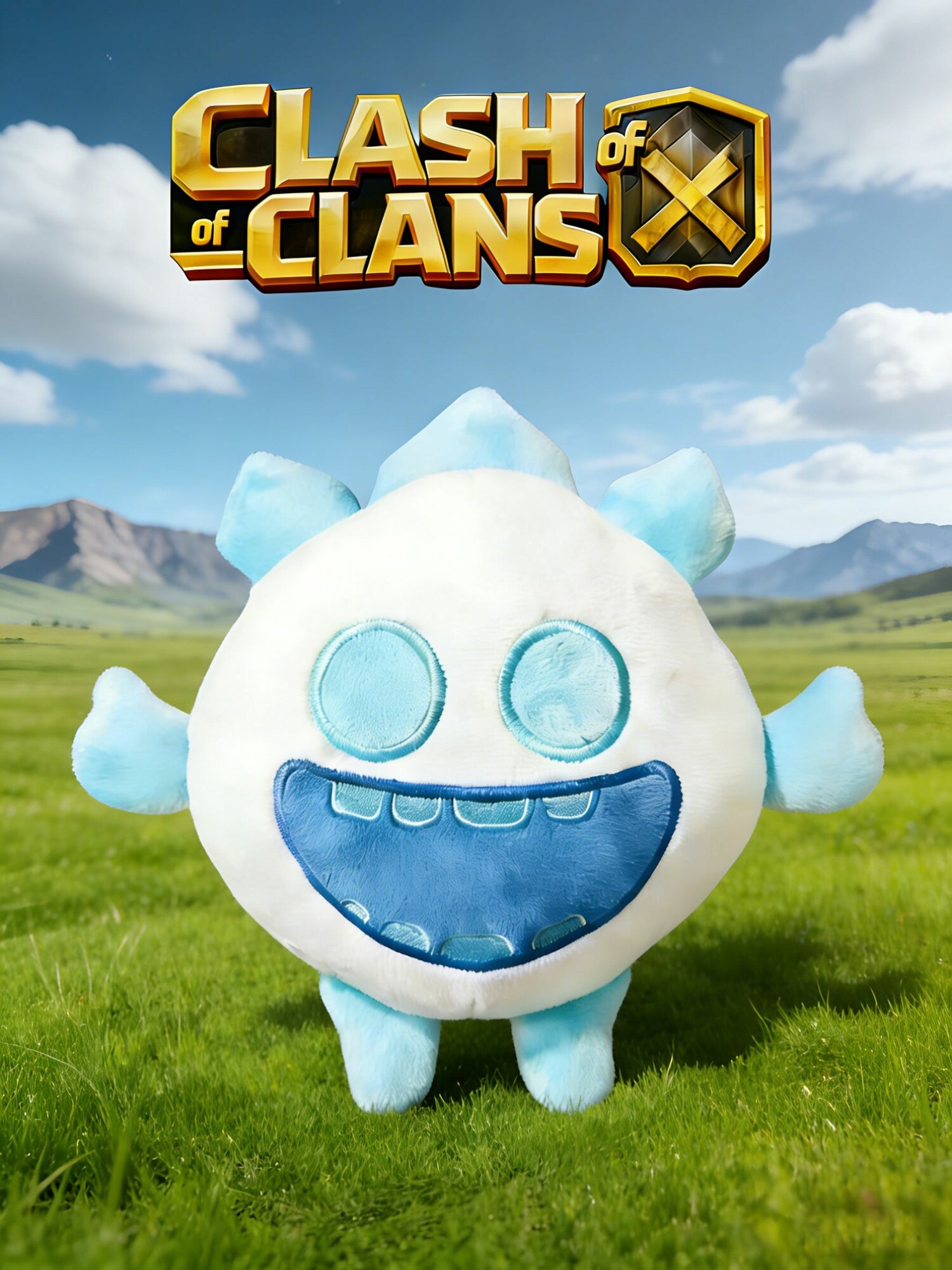 Мягкая игрушка Clash of Clans / Clash Royale: Ледяной дух (Ice Spirit), 9 см