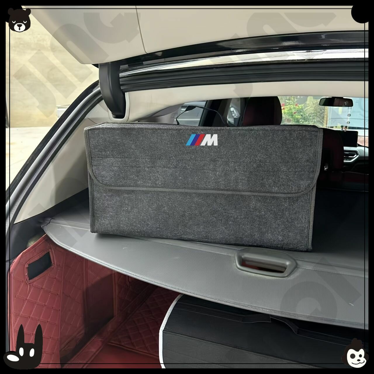 BMW M автомобильная коробка для хранения мягкий органайзер для багажника