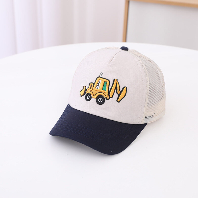 DIY Кепка Детская Экскаватор Сетка Летняя Солнцезащитная Полиэстер