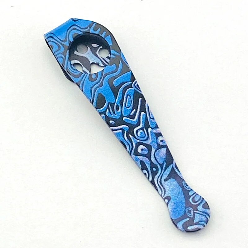 Зажим задний Spyderco Para 3 Damascus Blue