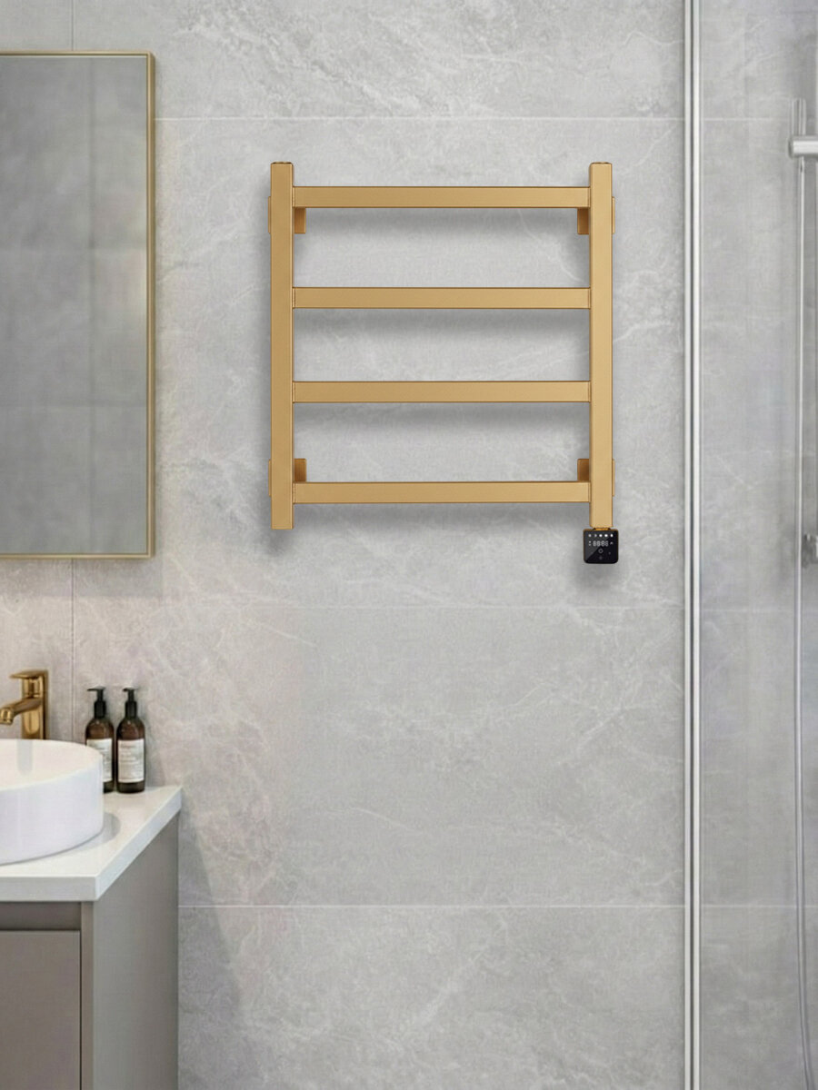 Quadro-1 Полотенцесушитель электрический EQ1 50x50 см Золото матовое