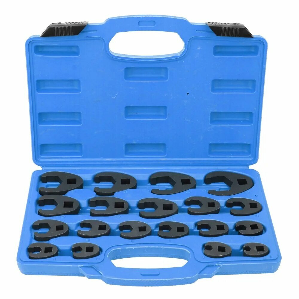 Набор ключей для гаек топливопроводов, 19 предметов, диаметром от 8 до 32 мм. Материал хромомолибденовой стали