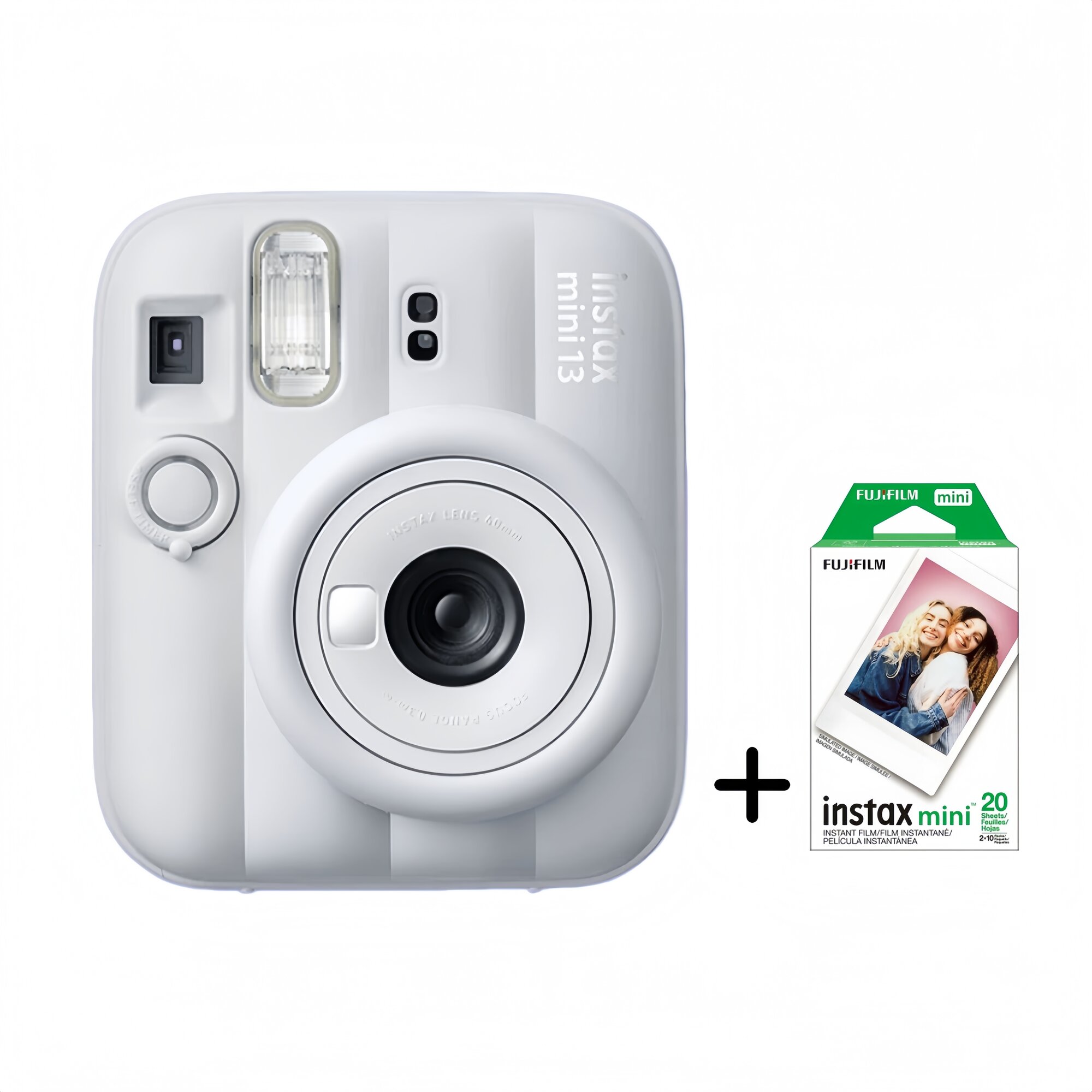 Fujifilm Instax mini 13(Включает 20 фотобумаг) Фотоаппарат моментальной печати Fujifilm Instax mini 13 Clay White
