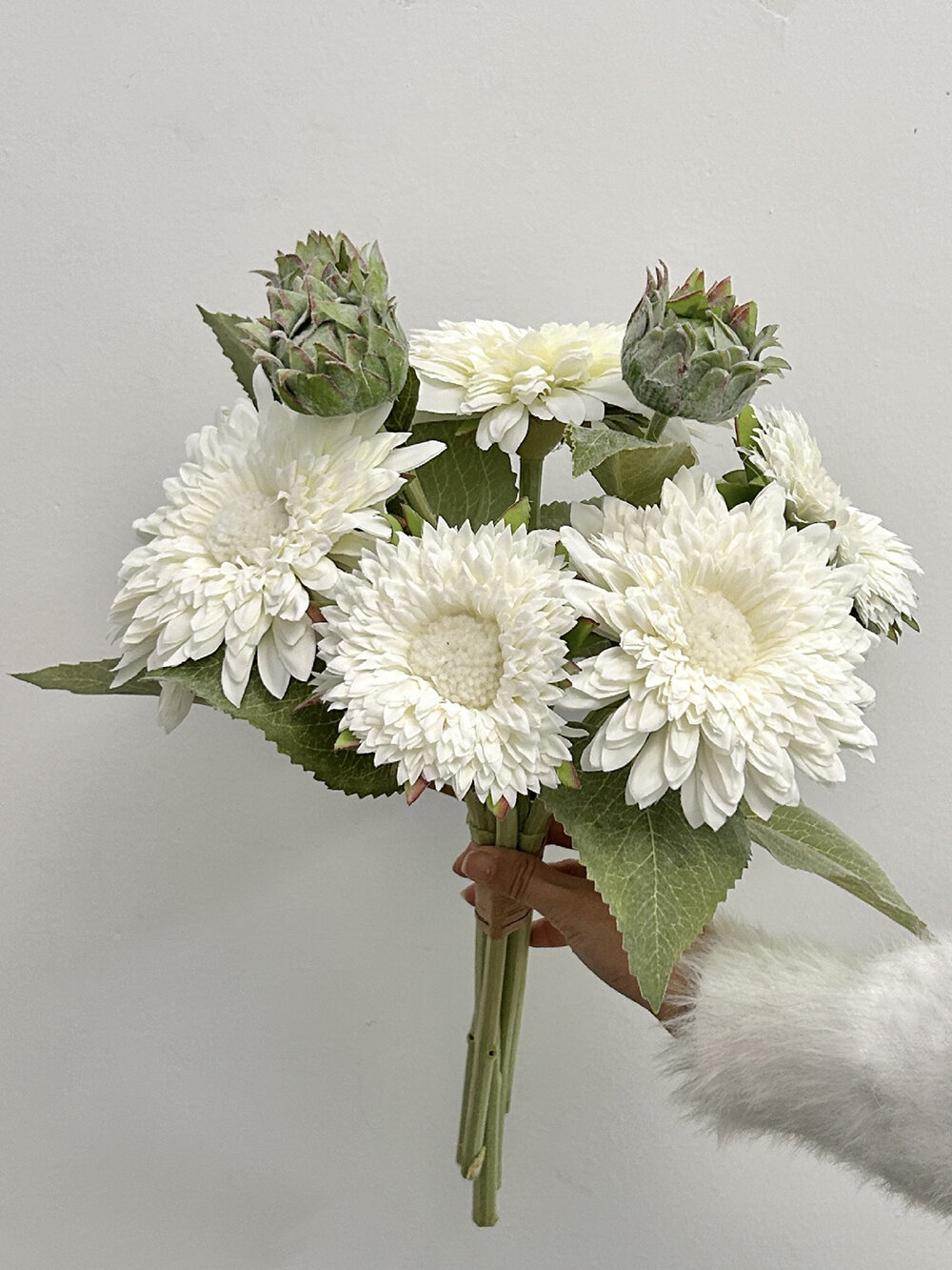 Букет искусственных подсолнухов,5 пышных цветов и 3 бутонов