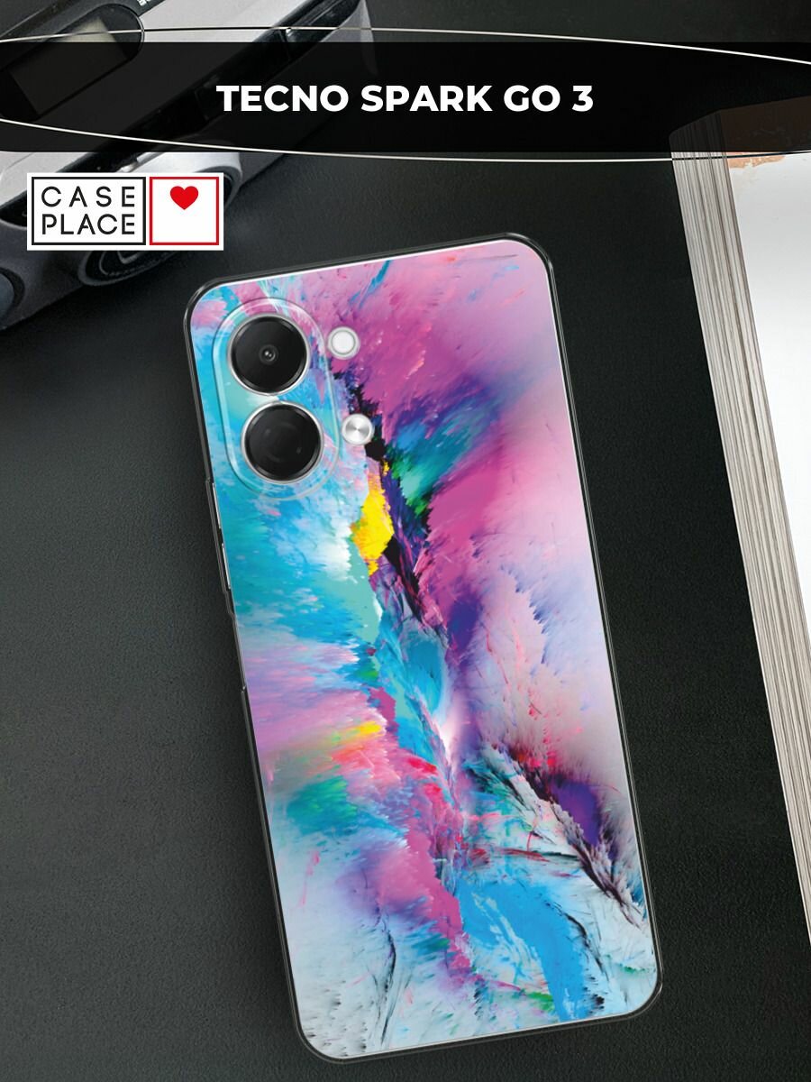 Чехол на Tecno Spark Go 3 / Текно Спарк Го 3 с принтом Абстракция 29