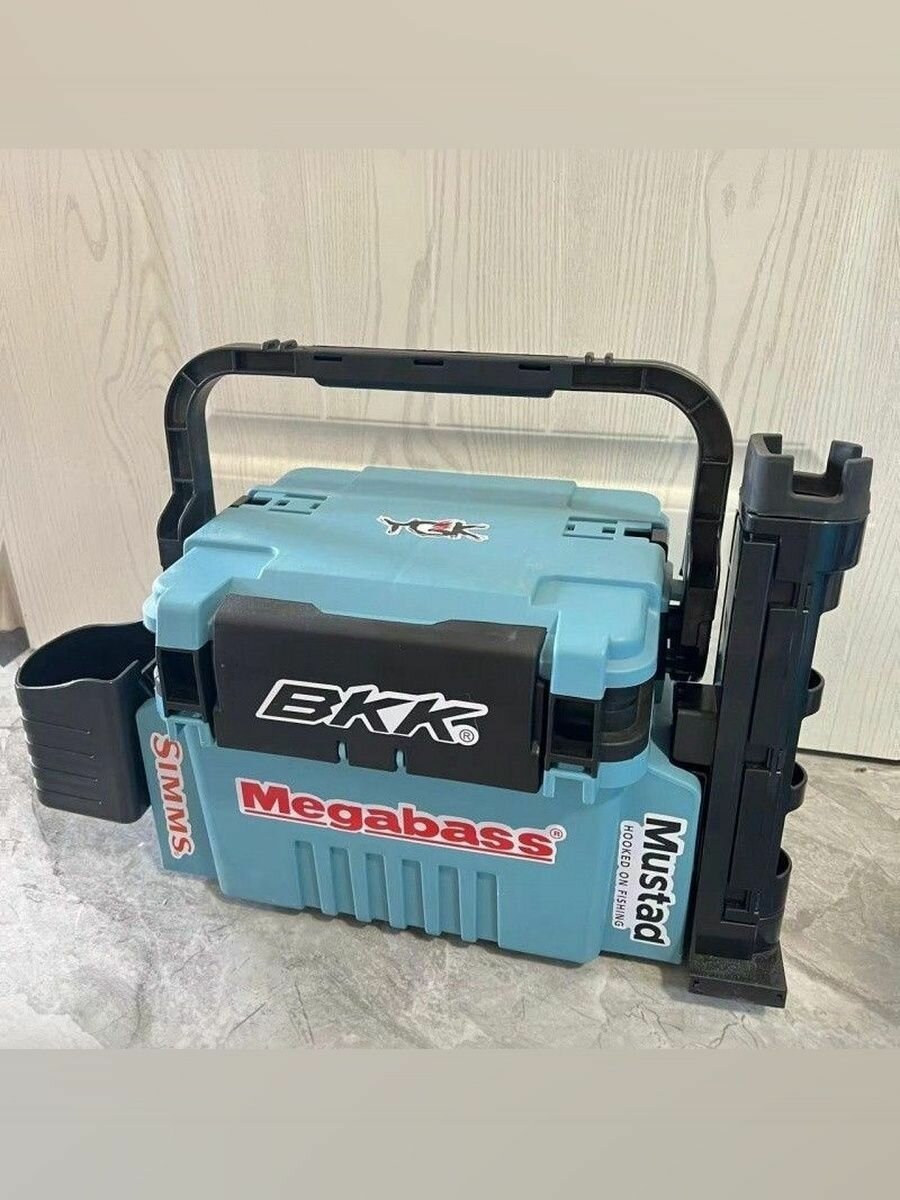 Ящик для рыболовных принадлежностей, ведро с держателем для удочек, многофункциональный ящик для хранения рыболовных принадлежностей, многофункциональный ведро для живой рыбы (оранжевый, 6 л)