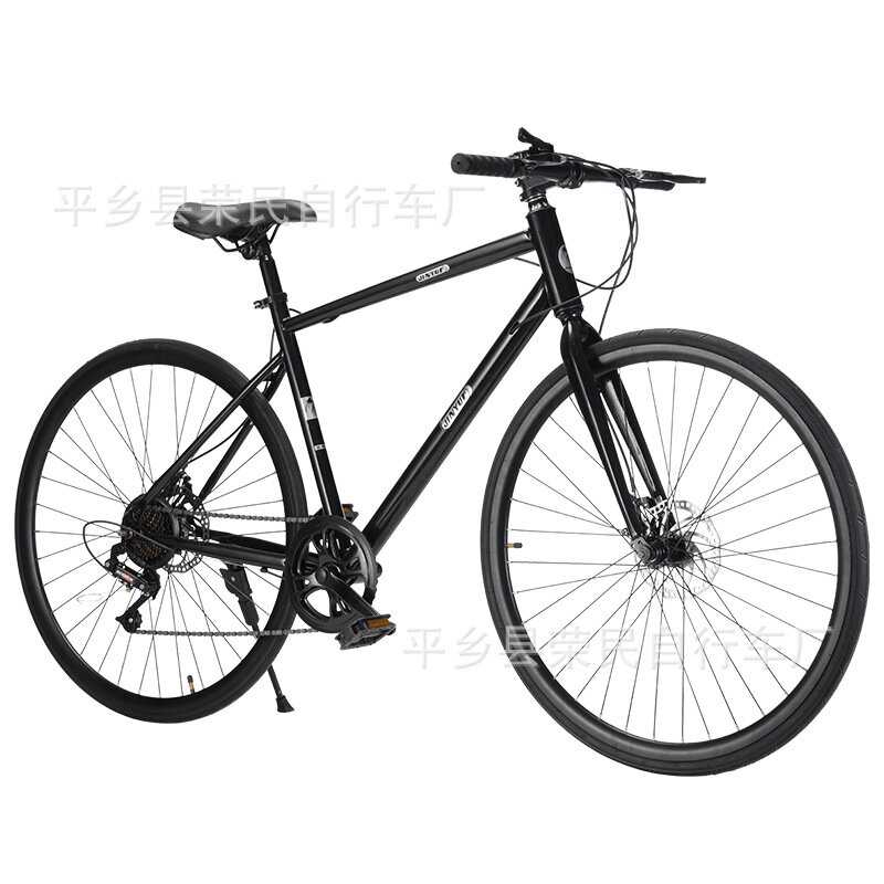 Шоссейный велосипед с прямым рулем и двойными дисковыми тормозами, 700C, спортивный велосипед с переменной скоростью для взрослых, мужчин, женщин и студентов, горный гоночный велосипед.