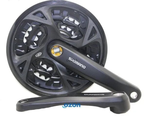 Shimano FC-M371 Система шатунов 44/32/22T для горных велосипедов, длина 170 мм, 9 скоростей — фото 1