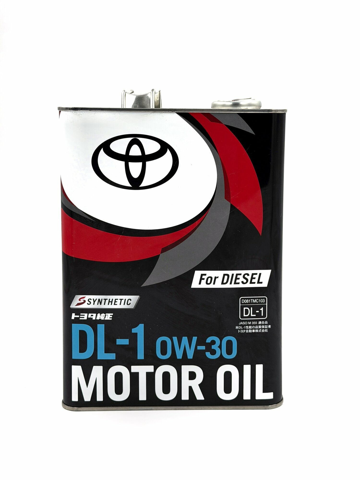 Масло моторное Toyota Diesel Oil DL-1 0W-30, 4 литра, синтетическое