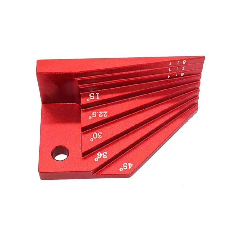 Малка Угломер для деревообработки алюминиевый 15 22.5 30 36 45 градусов Многофункциональный красный
