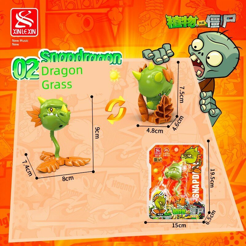 Яйцо Трансформ Огненный Кактус Робот Игрушка - Коллекционная Фигурка Plants vs Zombies 2