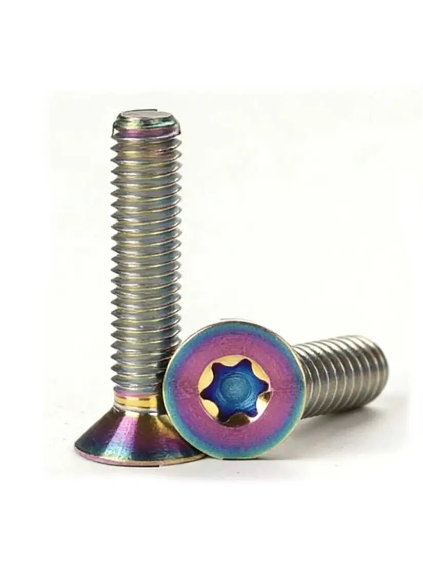 Титановые болты Torx M4 M5 M6 для велосипедов и мотоциклов Rainbow, M6x30mm(1Pcs)
