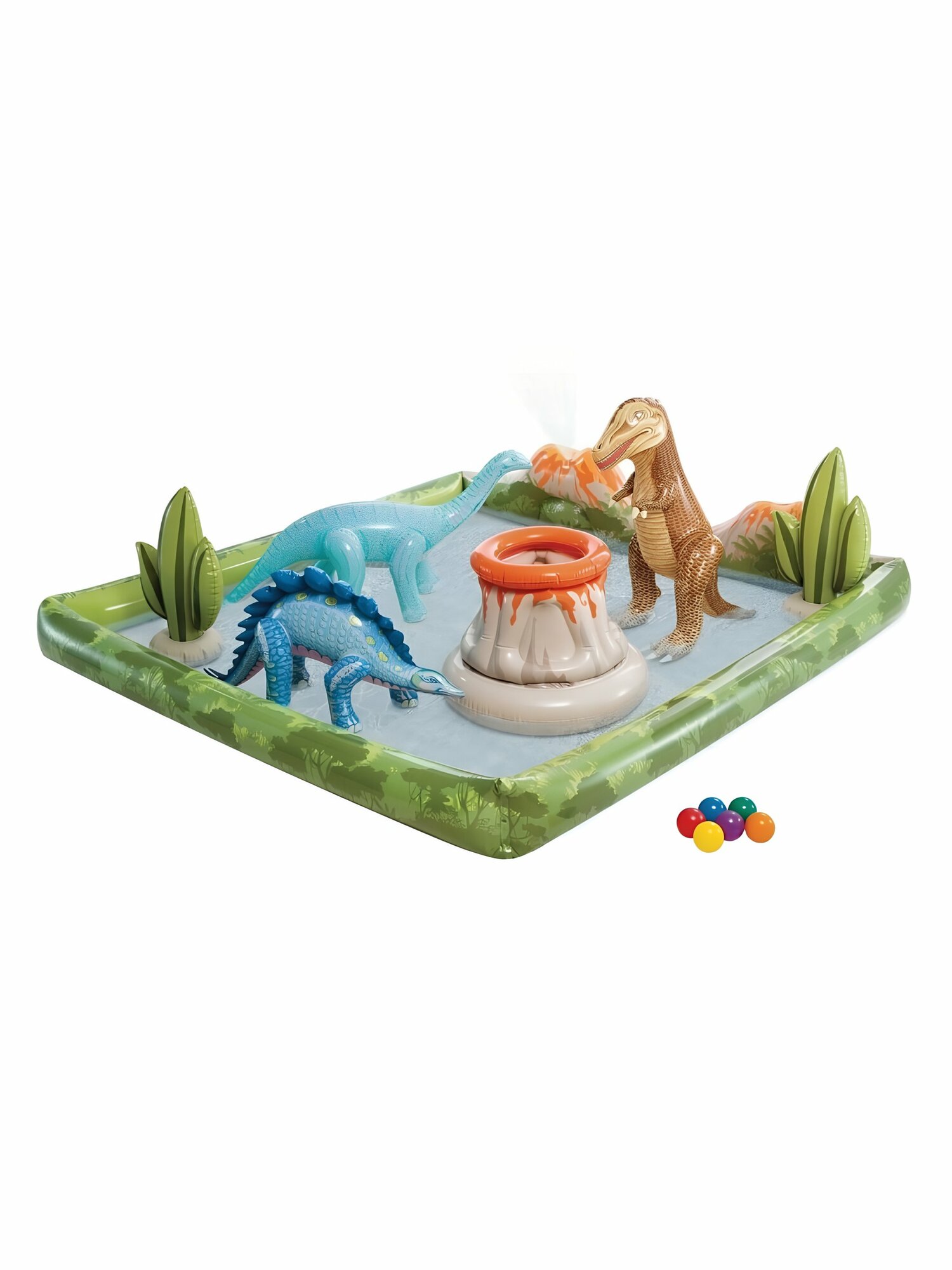 Игровой центр-бассейн 410 л 201х201х36 см, до 81 кг, Intex, Приключения Юрского периода