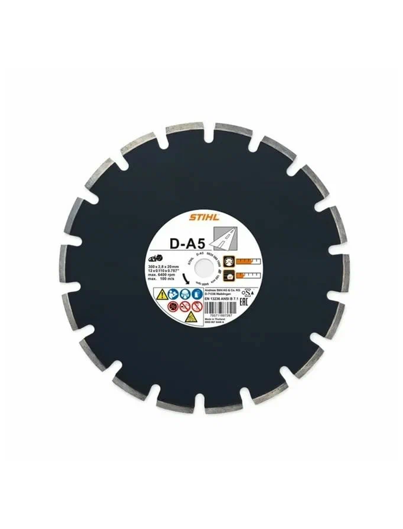 Диск алмазный STIHL, для асфальта, 400х400x3,2мм, толщина 3,2, черный