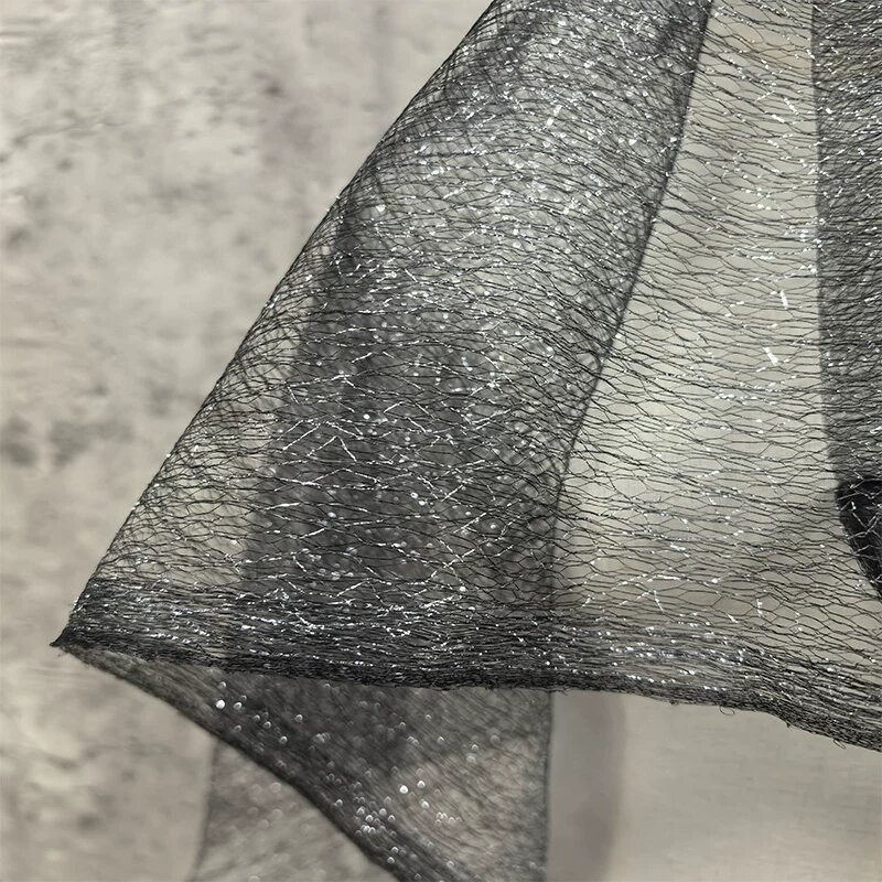 Симфония асимметричный вырез прозрачный блеск мягкая сетка марлевое свадебное платье кукла diy прозрачная дизайнерская