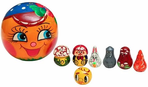 Пальчиковый театр. Колобок (7 фигурок, дерево, в пакете, от 0 лет)