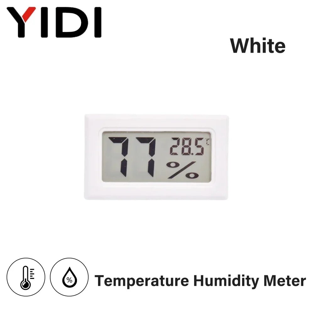 Термогигрометр YIDIE Белый, T-RH White