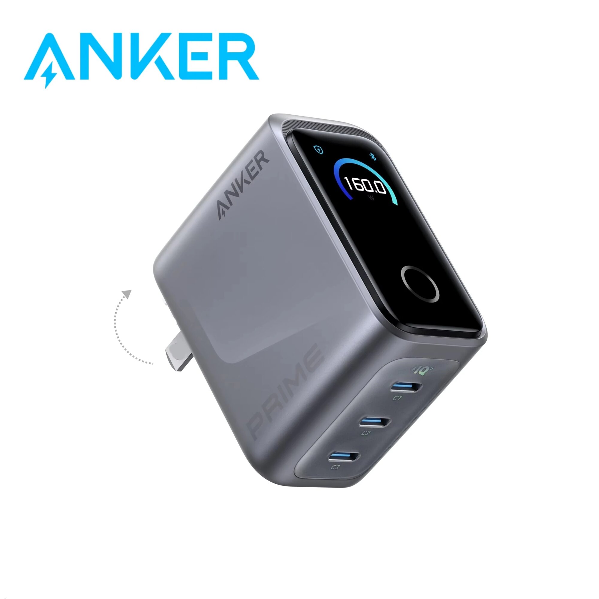 Anker Prime 160 Вт, 3 порта, US розетка