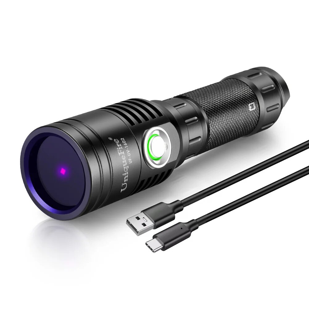 UniqueFire UV365NM черный светодиодный фонарик Torch Only, Without Battery