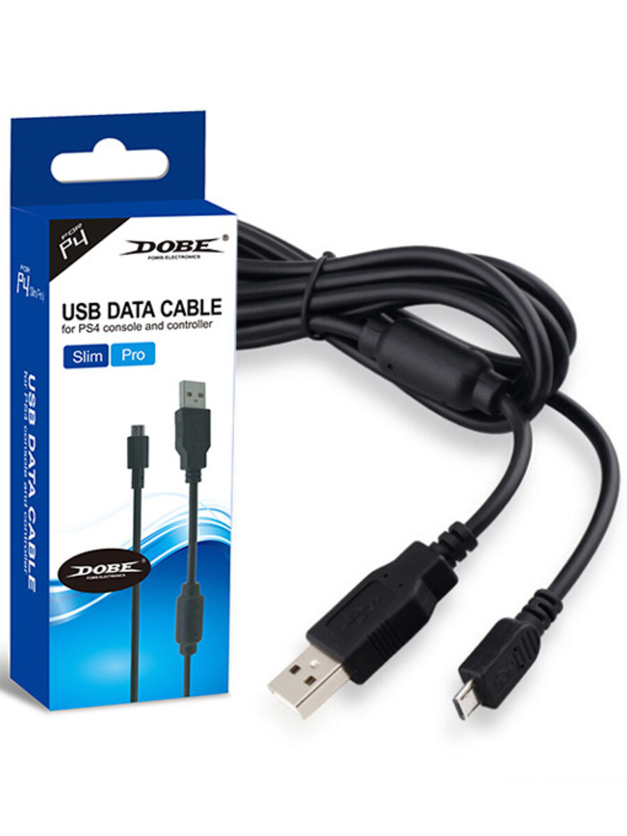 Кабель зарядки USB Data для PS4/PS4 Slim/PS4 Pro (Dobe TP4-813)