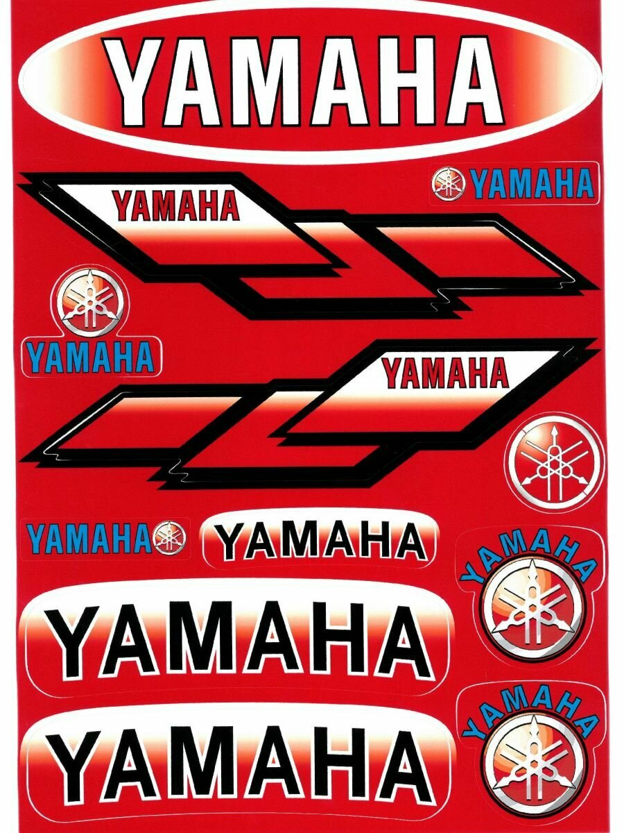 Наклейки на машину, мотоцикл Yamaha. Ямаха стикеры на питбайк, для эндуро