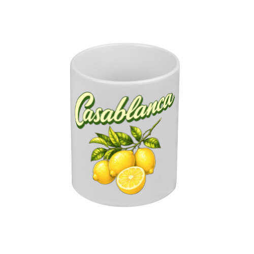 Кружка «Лимоны с надписью Casablanca» (белый)