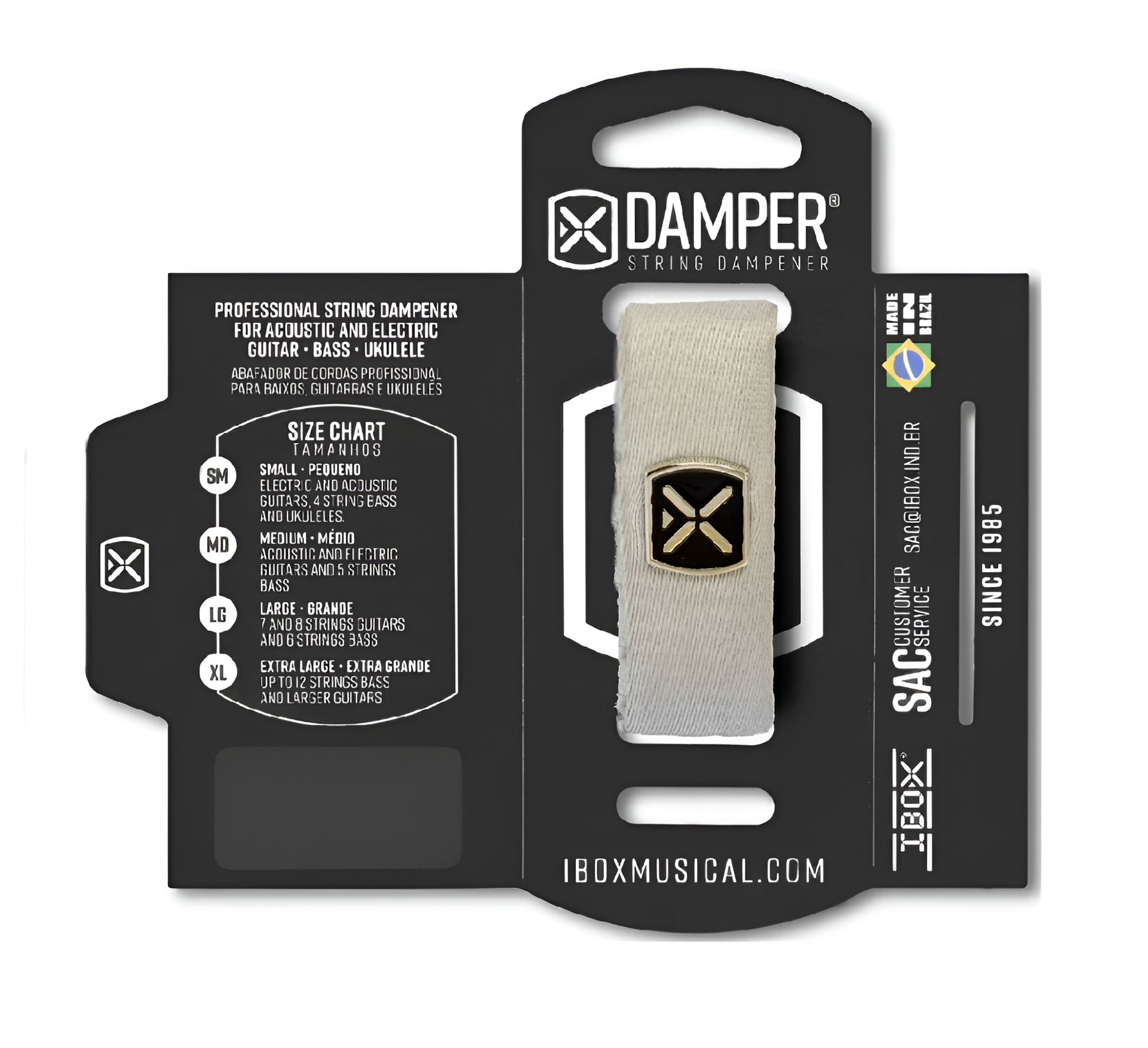 DTMD19 Демпфер гитарный, средний, серый, IBOX