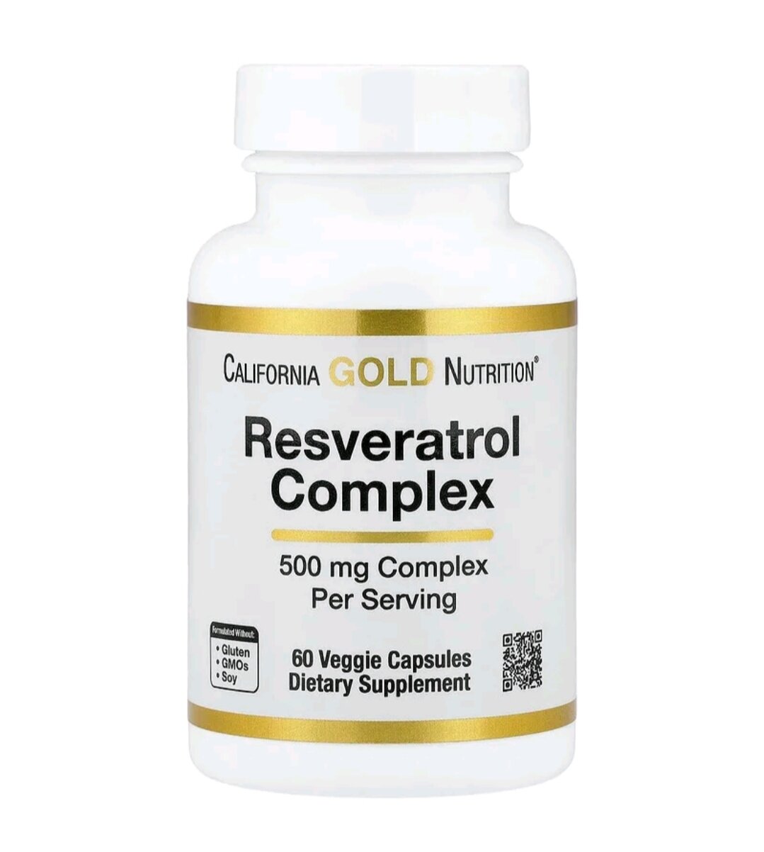 Ресвератрол, resveratrol, 500 мг, 60 капсул, California gold nutrition