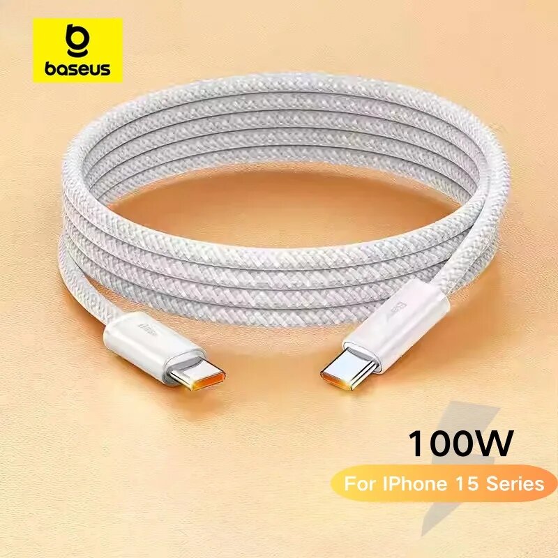 Baseus кабель USB-C 2m, белый — фото 1