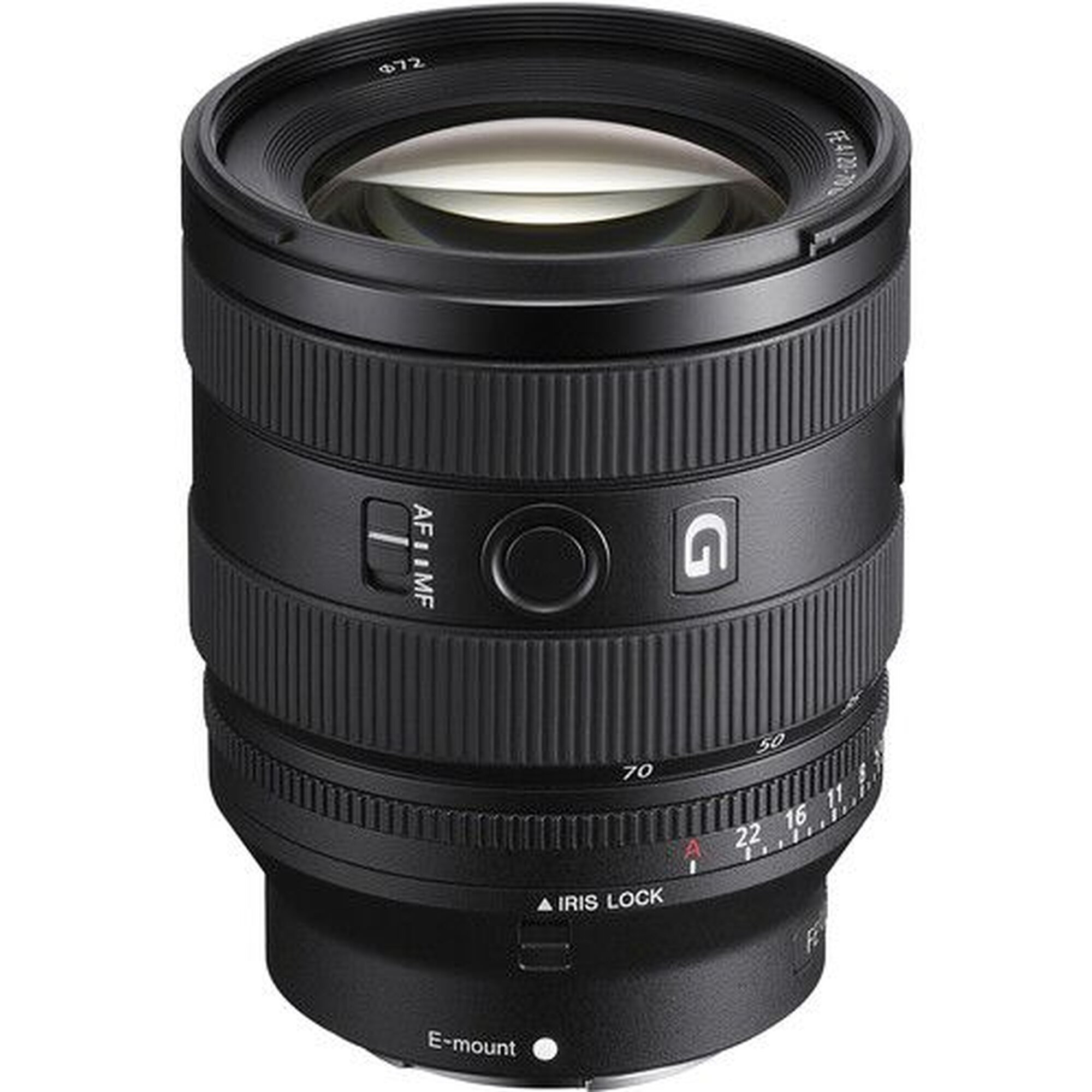 Объектив Sony EF 20-70MM F4, угол обзора 94 градуса, автофокус, пластик, чёрный
