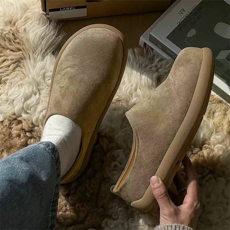 LUO Обувь мужская Зимняя для отдыха Нагретая плюшевой беркен/Khaki-breathable shoes