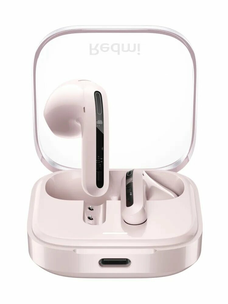 Redmi Наушники беспроводные с микрофоном Redmi Buds 6 Active, Bluetooth, USB Type-C, розовый