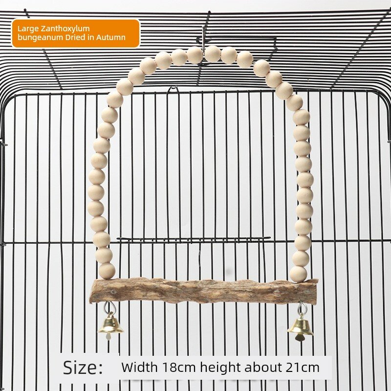 Большая деревянная птичья качель из перцевого дерева, прочная для кокатиелей и попугаев