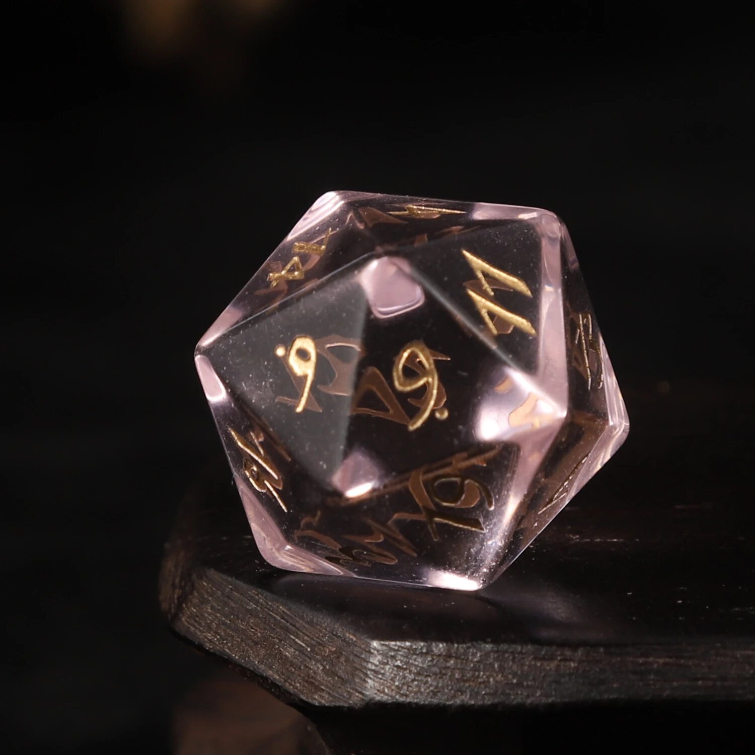 Кубики D20 ввдг из кварца и агата 23 мм