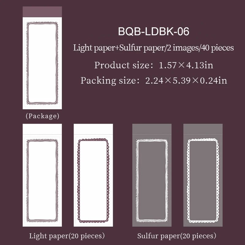 Блокнот JIANWU Pocket Frame BQB-LDBK-06, 40 шт.
