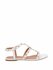 Босоножки Via Roma 15 Stud-embellished buckled sandals, размер 38, бежевый/белый