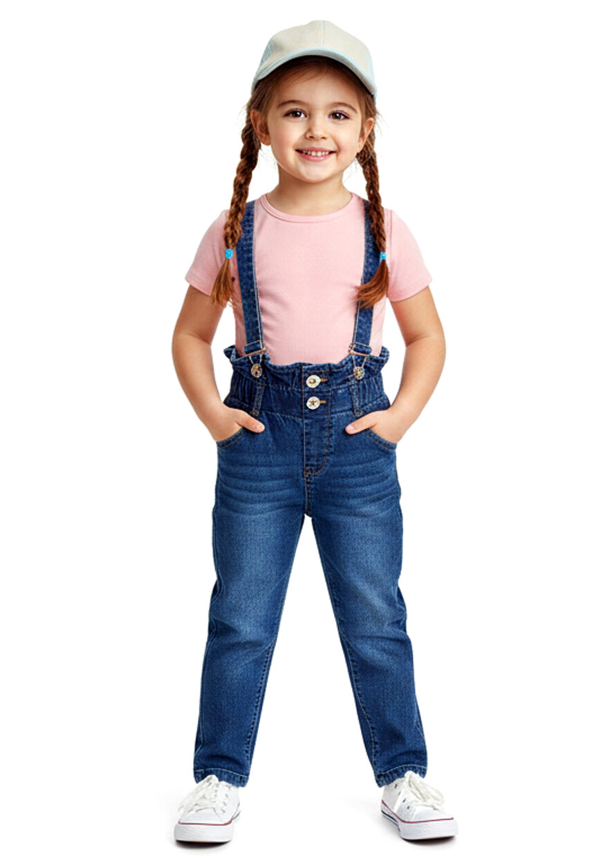 Джинсы на лямках