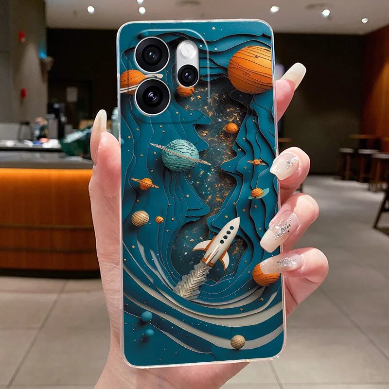 Чехол для телефона OPPO Reno 15 Pro Max 5G, чехол для телефона CPH2813 CPH2811, задняя крышка, модный чехол с рисунком бабочек и цветов, прозрачный мягкий силиконовый бампер из ТПУ
