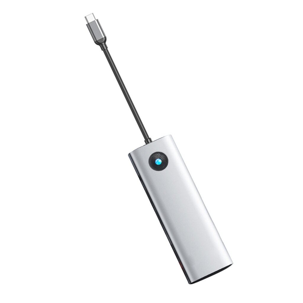 Док-станция 10 в 1 Thunderbolt 4 док-станция с мультиинтерфейсным USB-удлинителем-серебристый