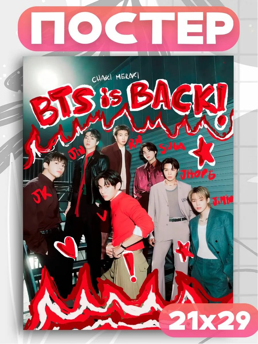 Постер на стену кпоп Bts arirang БТС к поп, плакат 1шт, А4 размер.