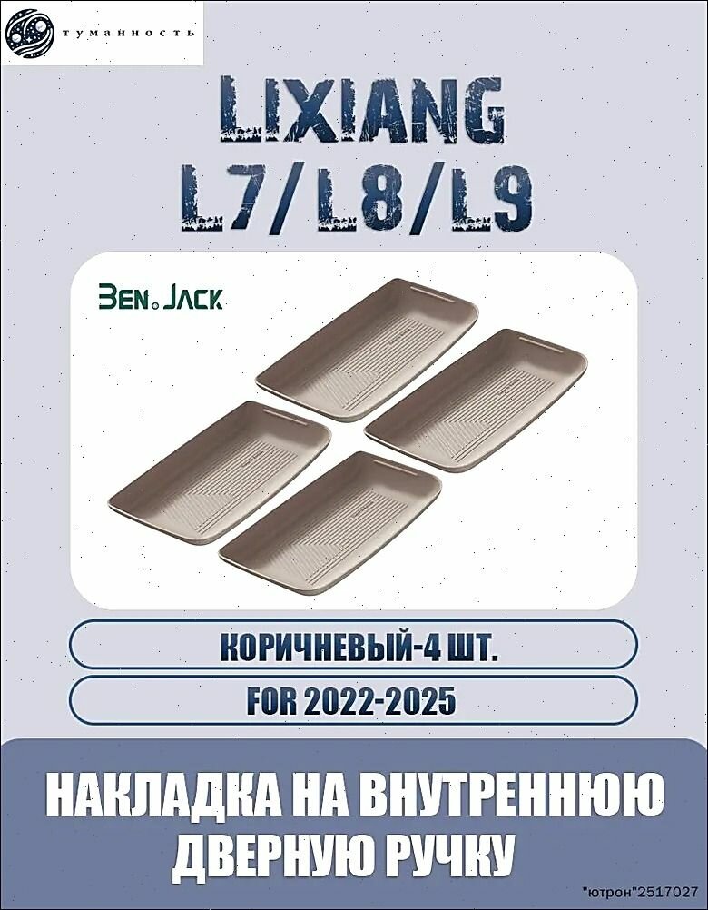 Силиконовые вставки для дверных ручек Lixiang L7 L8 L9 — защитные накладки в карманы дверей, держат ключи и мелочь