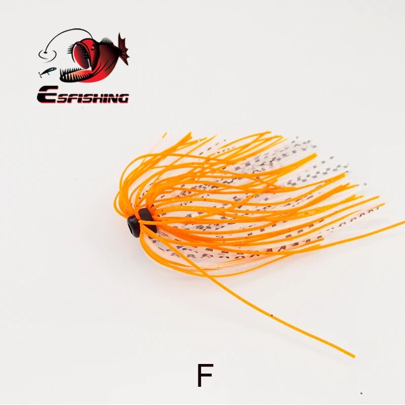 Приманка ESFISHING, юбка силиконовая оранжевая F, 5 шт.