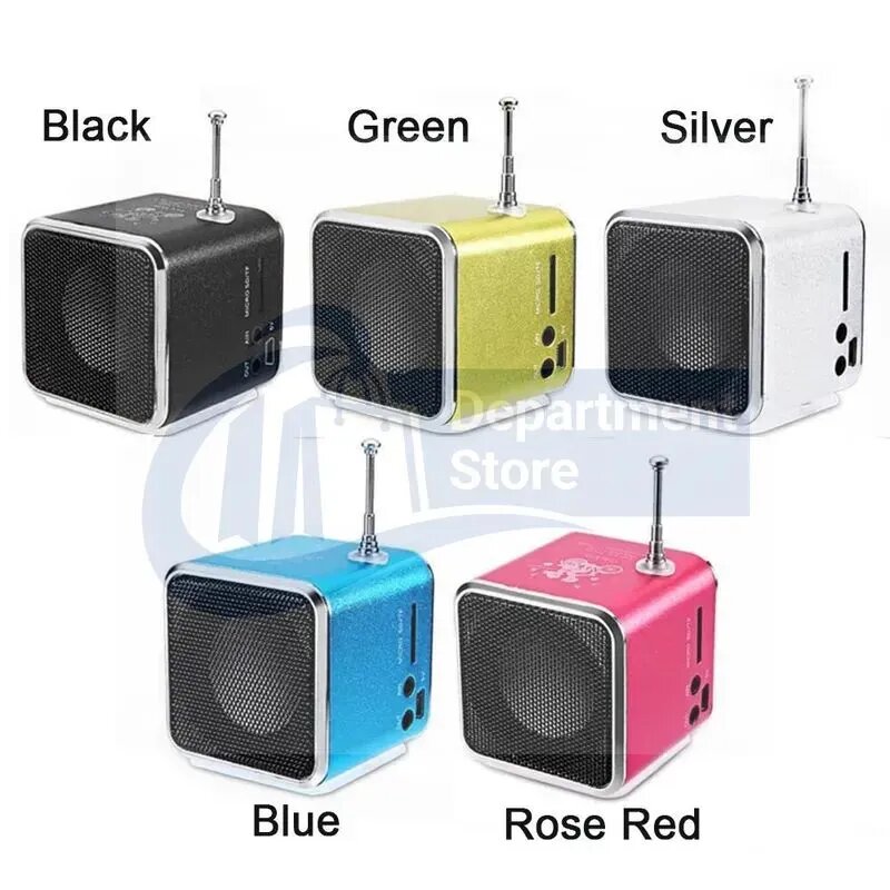MP3-плеер TD-V26 Black FM-радио с Micro SD, динамик для дома и путешествий