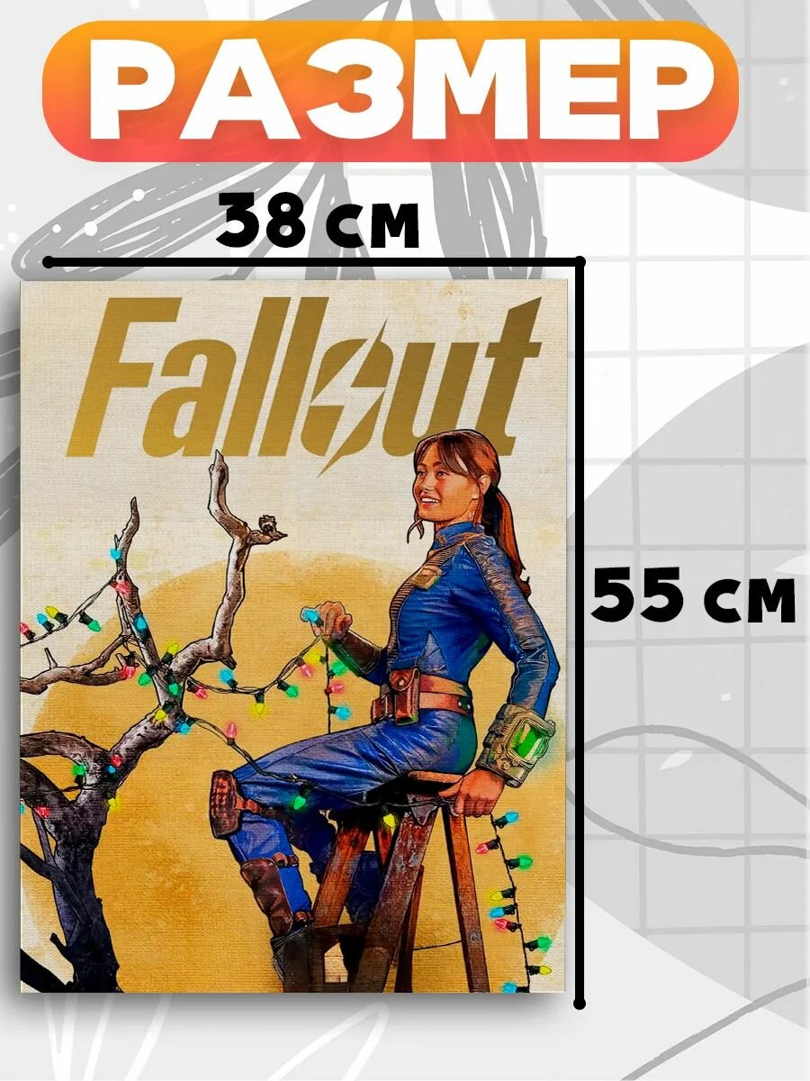 Картина на стену Fallout, на подрамнике, 1шт, 55х38 размер. — фото 1