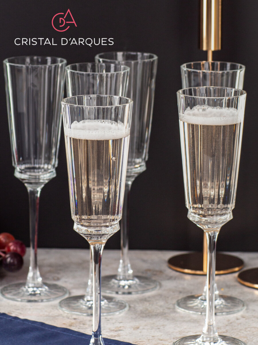 Фужер для шампанского CRISTAL D'ARQUES "MACASSAR" 170 мл, хрусталь
