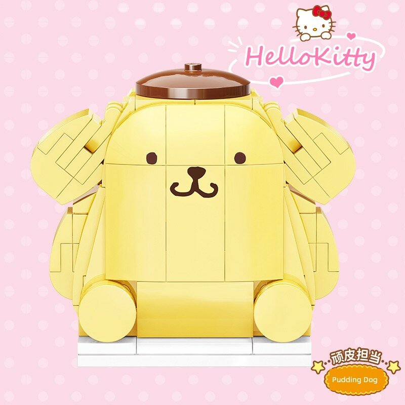 Набор строительных блоков Sanrio Pochacco, 250 деталей, обучающая игрушка в подарок для детей
